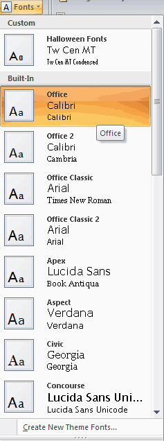 Applying Theme Colors and Theme Fonts in PowerPoint 2007 for Windows