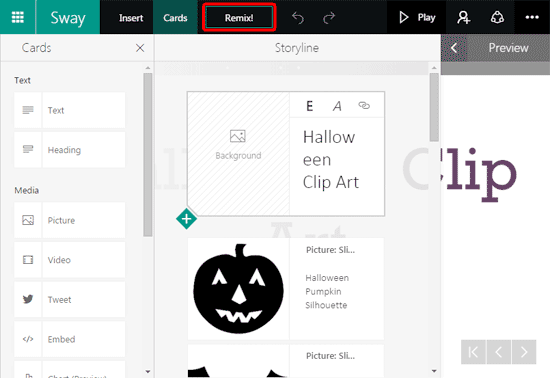 Remix In Microsoft Sway